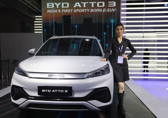 Model Stands Next Newly Launched Byd Editorial Stock Photo - Stock ...
