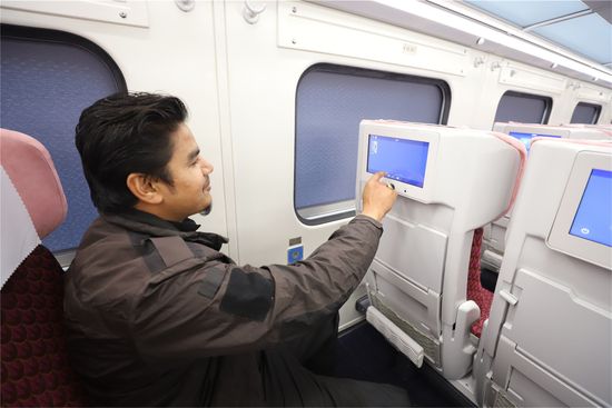 Engineer Pakistan Railways Checks Infotainment System Editorial Stock ...