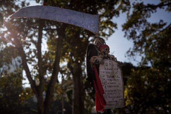 Cardboard Scythe Decorated Skeletons Seen During Editorial Stock Photo ...