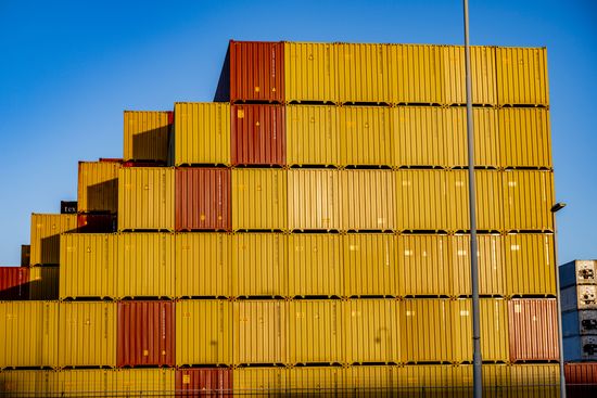 Container Storage Container Terminal Port Rotterdam Editorial Stock ...