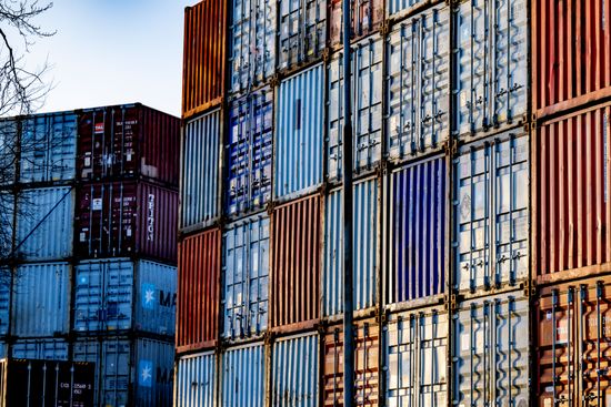 Container Storage Container Terminal Port Rotterdam Editorial Stock ...
