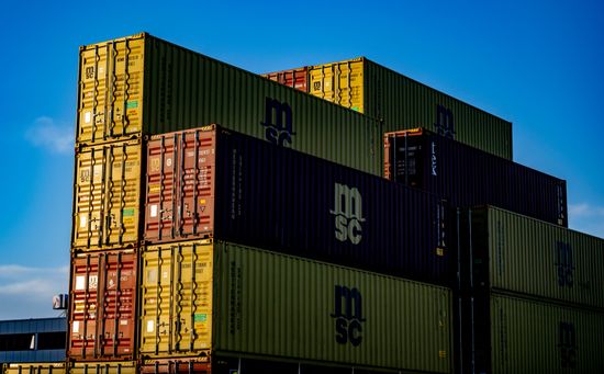 Container Storage Container Terminal Port Rotterdam Editorial Stock ...