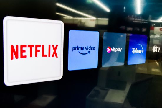Streaming Platform Logos Seen On Television Editorial Stock Photo ...