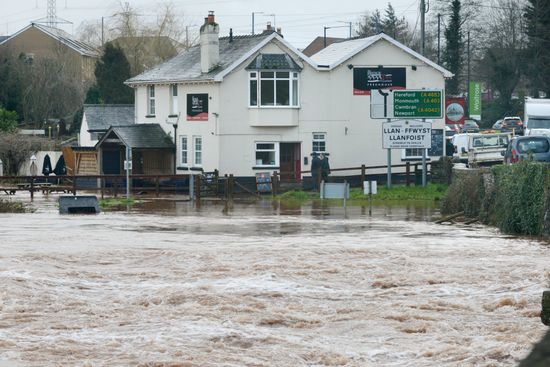 Under Threat Bridge Inn Llanfoist Bridge Editorial Stock Photo - Stock ...