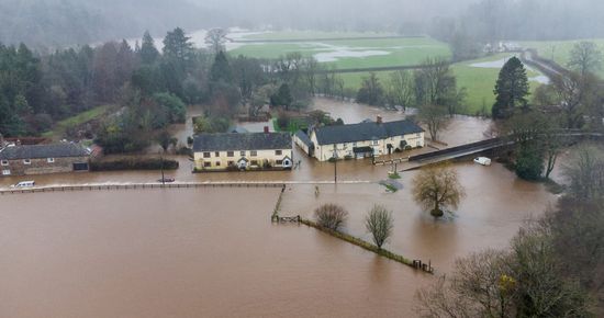 Anchor Inn Pub Flooded Exebridge On Editorial Stock Photo - Stock Image ...