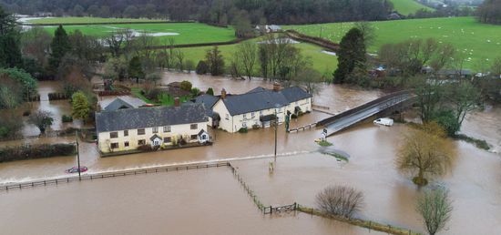 Anchor Inn Pub Flooded Exebridge On Editorial Stock Photo - Stock Image ...
