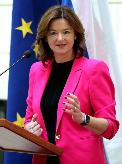 Slovenian Foreign Minister Tanja Fajon Attends Editorial Stock Photo ...