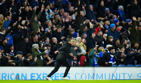 Brighton Manager Roberto De Zerbi Celebrates Editorial Stock Photo ...