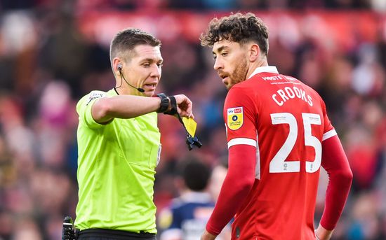 Referee Matthew Donohue Shows Matt Crooks Editorial Stock Photo - Stock ...