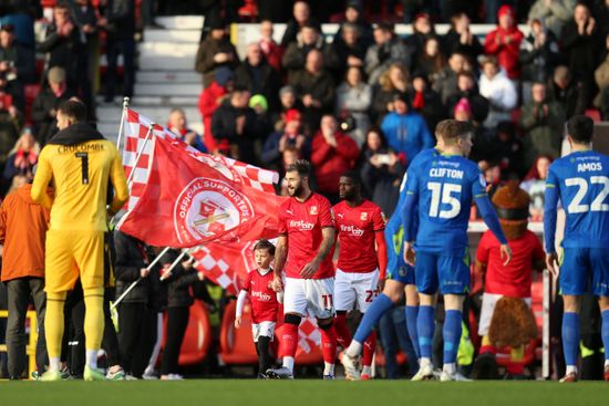Charlie Austin Swindon Town Walks Out Editorial Stock Photo - Stock ...