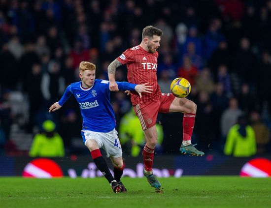 Adam Devine Rangers Matty Kennedy Aberdeen Editorial Stock Photo ...