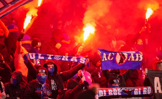 Rangers Fans Flares Banners Hampden Park Editorial Stock Photo - Stock ...