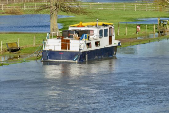 Narrow Boat Owners Surrounded By Rising Editorial Stock Photo - Stock ...