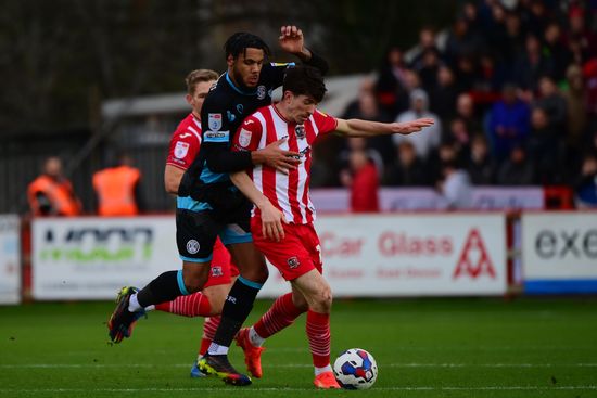 Josh Key Exeter City Battles Ball Editorial Stock Photo - Stock Image ...