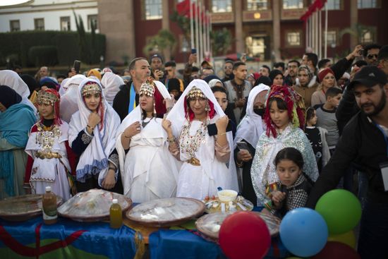 Amazigh Women Girls Wear Traditional Clothes Editorial Stock Photo ...