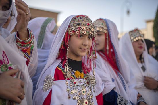 Amazigh Women Girls Wear Traditional Clothes Editorial Stock Photo ...