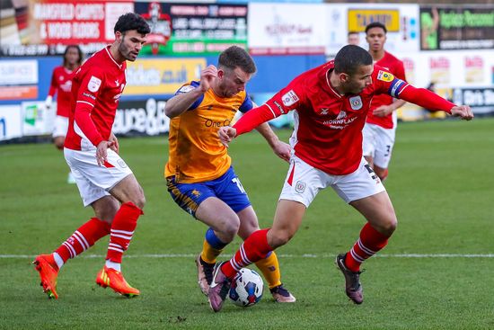 Rhys Oates Mansfield Town Dribbles Through Editorial Stock Photo ...