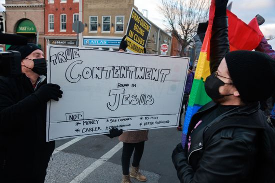 Supporters Opponents Drag Story Hour Argue Editorial Stock Photo ...