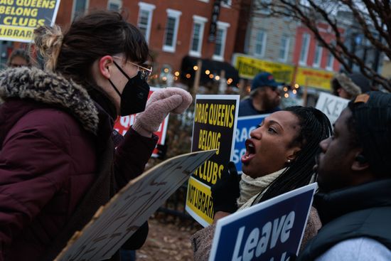 Supporters Opponents Drag Story Hour Argue Editorial Stock Photo ...