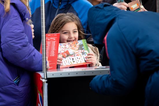 Young Girl Smiles She Buys Programme Editorial Stock Photo - Stock ...
