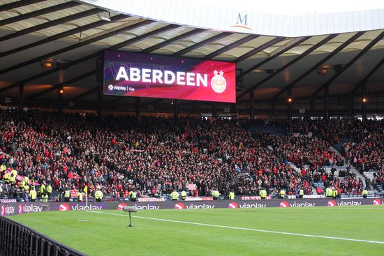 Aberdeen Fans During Viaplay Scottish League Editorial Stock Photo ...