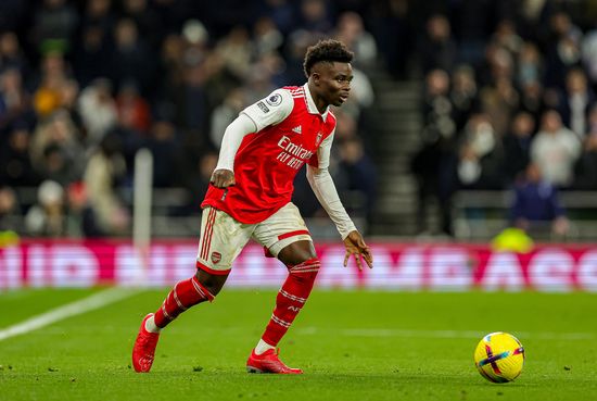 Bukayo Saka 7 Arsenal During Premier Editorial Stock Photo - Stock ...