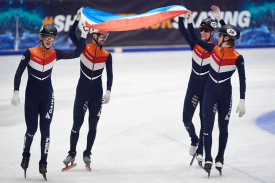 Members Dutch Relay National Team Finish Editorial Stock Photo - Stock ...