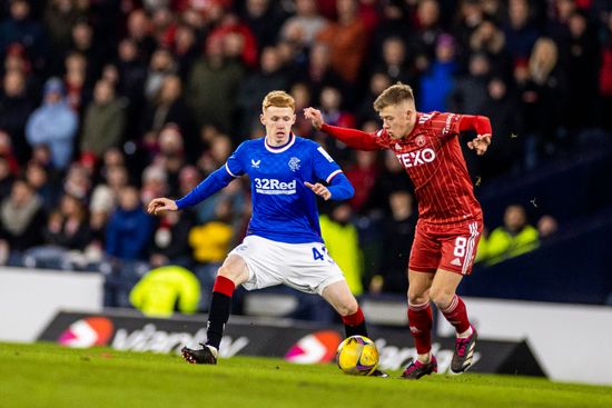 Adam Devine Rangers Connor Barron Aberdeen Editorial Stock Photo ...