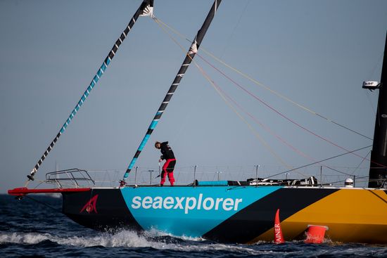 Imoca Class Sailing Boat Vo65 Boat Editorial Stock Photo - Stock Image ...