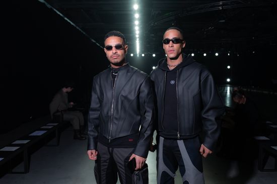 Saam Nas David Koya Milan Fashion Editorial Stock Photo - Stock Image ...