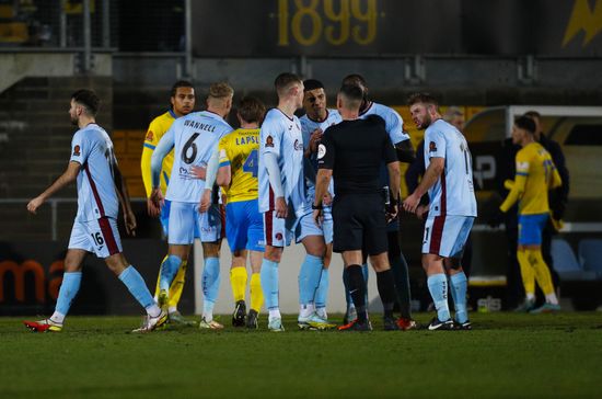 Referee Scott Tallis Sends Jake Wannell Editorial Stock Photo - Stock ...