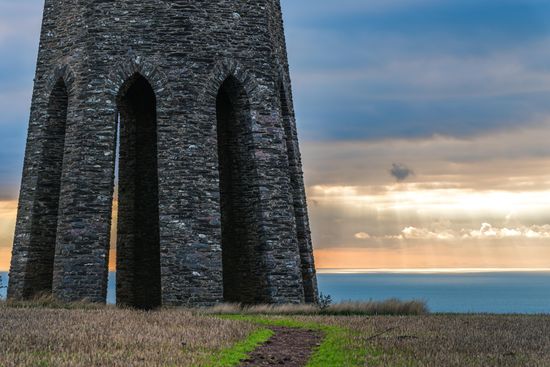 Sunrise Over Daymark Kingswear Devon England Editorial Stock Photo ...