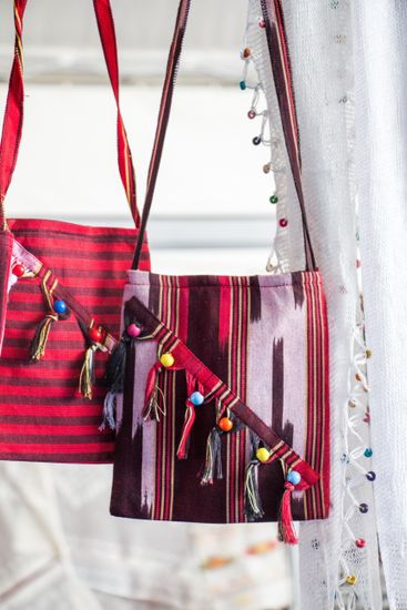 Traditional Style Handmade Woven Bags Made Editorial Stock Photo ...