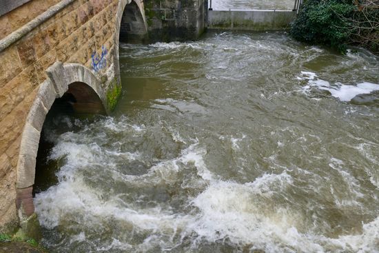 Sluice Gates On Bottle Bridge Opened Editorial Stock Photo - Stock ...