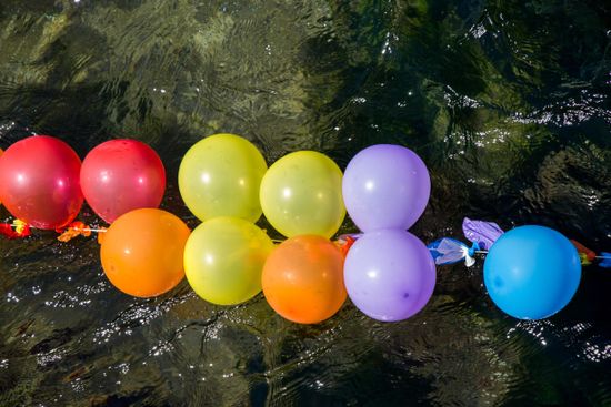 Balloons Shooting Range Targets On Water Editorial Stock Photo - Stock ...