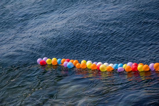 Balloon On String On Water Shooting Editorial Stock Photo - Stock Image ...