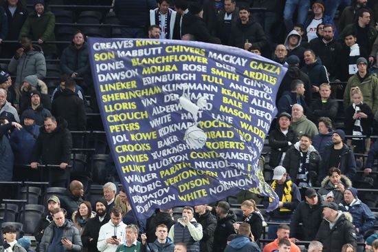 Tottenham Hotspur Banner During English Premier Editorial Stock Photo ...