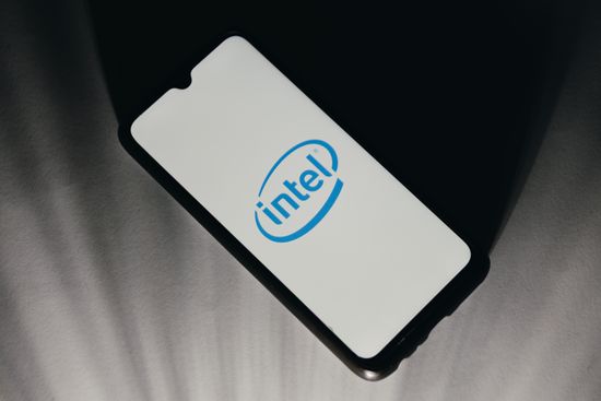 This Photo Illustration Intel Logo Displayed Editorial Stock Photo ...
