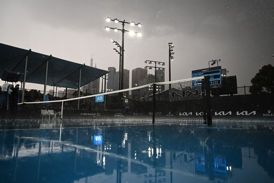 Pouring Rain On Outer Courts During Editorial Stock Photo - Stock Image ...