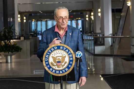 Senator Charles Schumer While Holding Photo Editorial Stock Photo ...