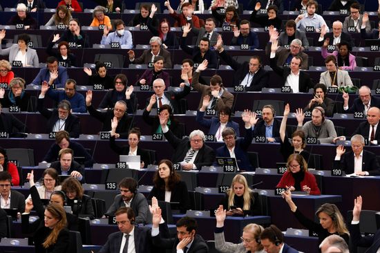 Members European Parliament Meps Attend Voting Editorial Stock Photo ...