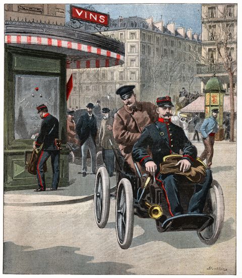 Science Communication Postman On Car Paris Editorial Stock Photo ...