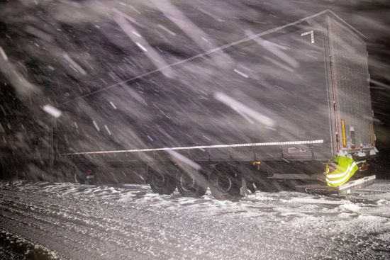 Snow Chaos Black Forest Border Low Editorial Stock Photo - Stock Image ...