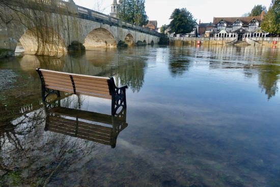 River Levels Rise Along River Thames Editorial Stock Photo - Stock ...
