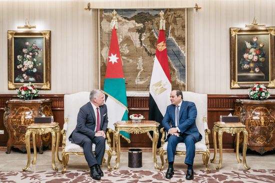 Jordans King Abdullah Ii Meets Egyptian Editorial Stock Photo - Stock ...