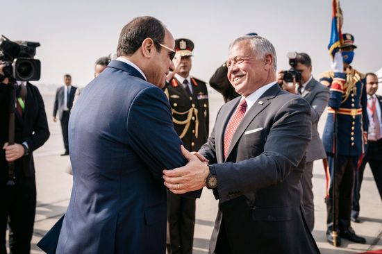 Jordans King Abdullah Ii Meets Egyptian Editorial Stock Photo - Stock ...