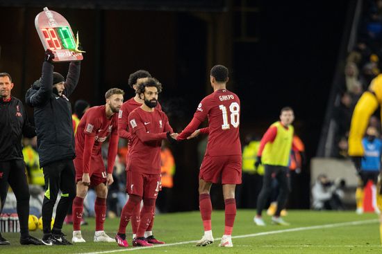 Liverpool Forward Mohamed Salah 11 Substitution Editorial Stock Photo ...