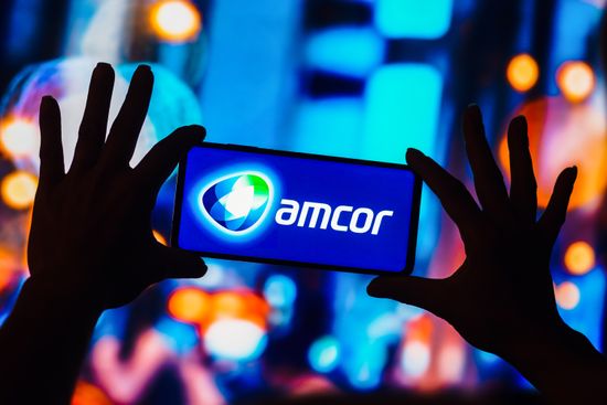 This Photo Illustration Amcor Plc Logo Editorial Stock Photo - Stock ...