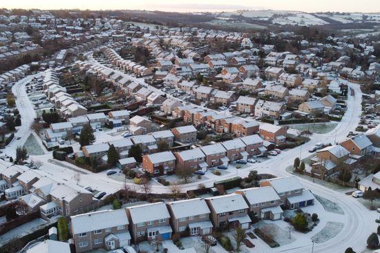 Dore Uk Snow Blankets Houses Dore Editorial Stock Photo - Stock Image ...
