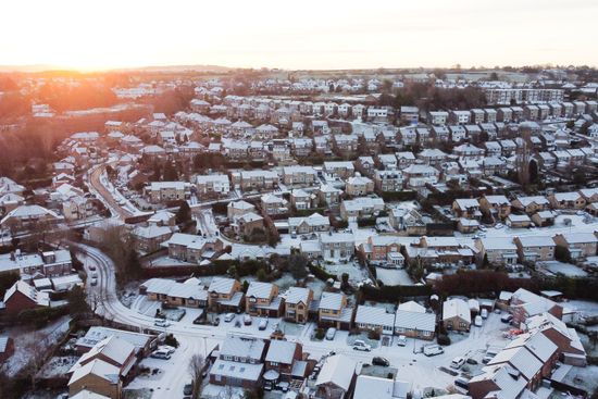 Dore Uk Snow Blankets Houses Dore Editorial Stock Photo - Stock Image ...